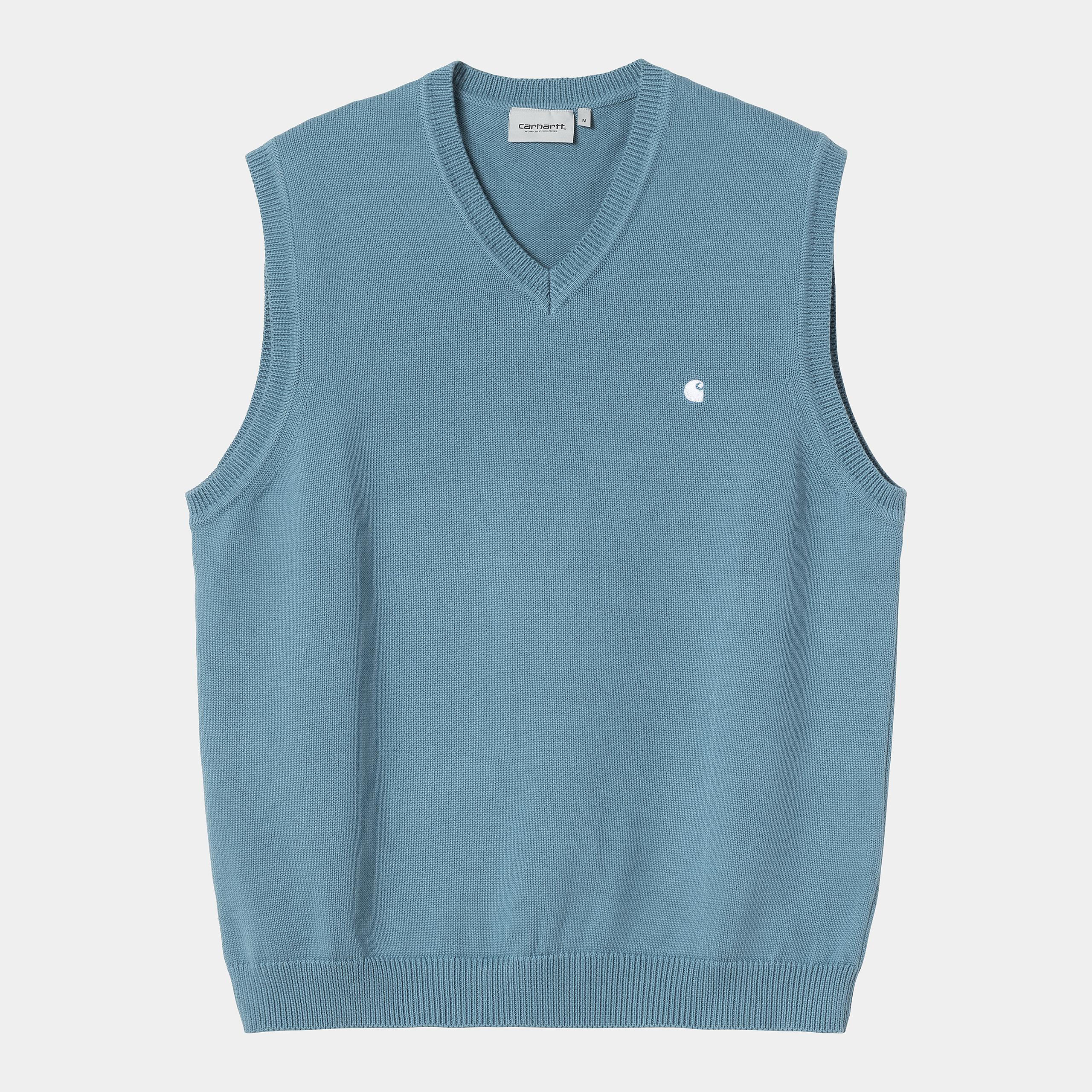 Madison Vest Sweater Icy Water / White – The Road 1380